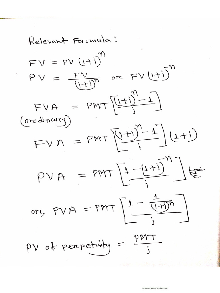 TVM Equations | PDF