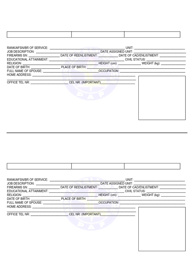 A2 CLEARANCE APPLICATION FORM - Updated | PDF