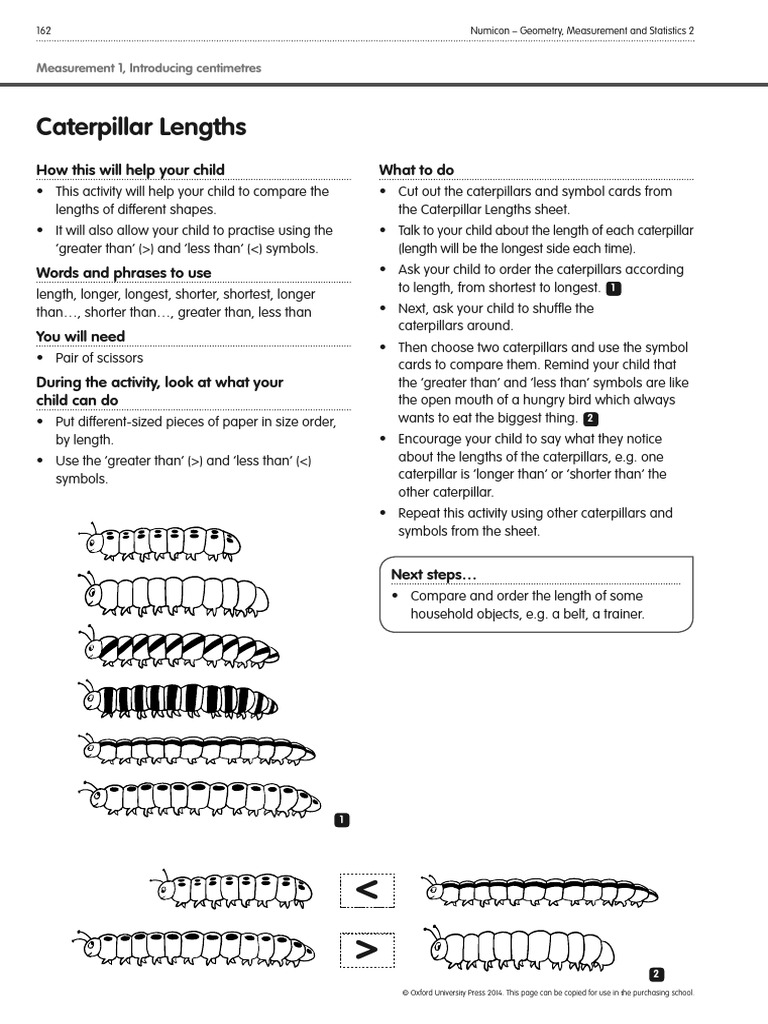 Yr 2 Caterpillar Lengths | PDF | Metrology | Mathematics