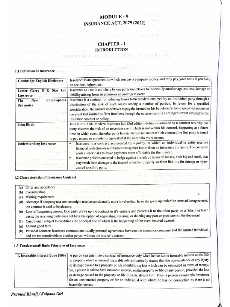 Pramod Sir Insurance Act Revised - 230323 - 163625 | PDF
