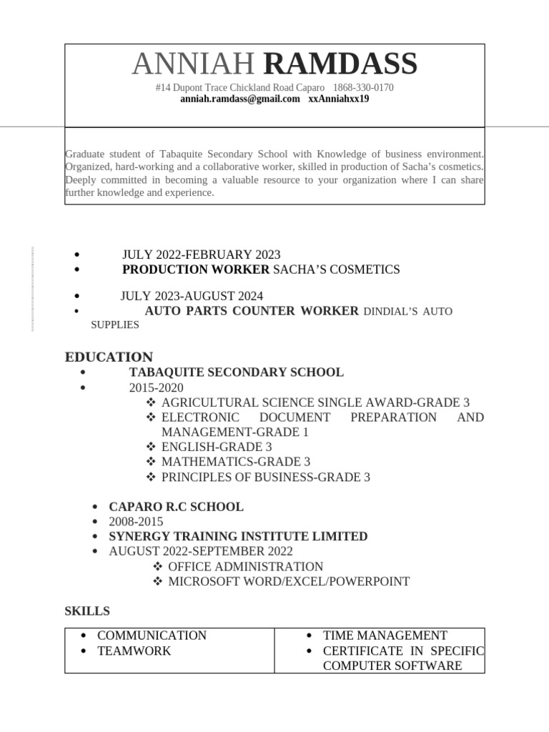 Anniah's Resume | PDF