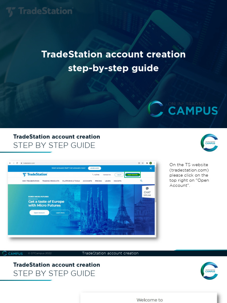 Tradestation Account Creation Step By Step Guide Pdf Futures