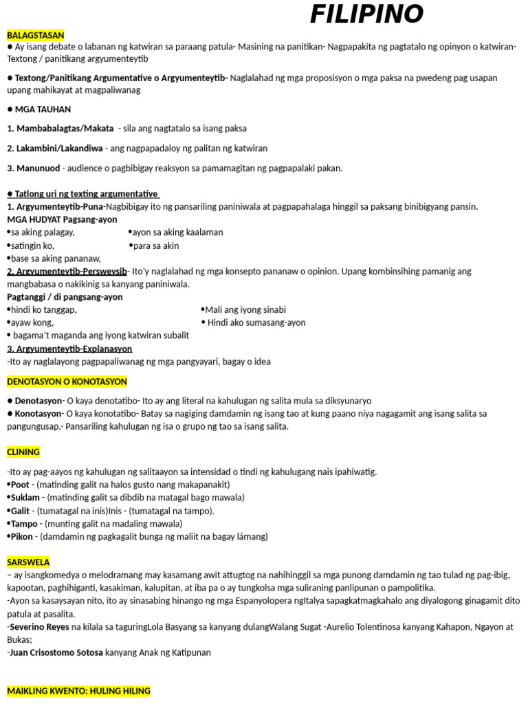 FILIPINO | PDF