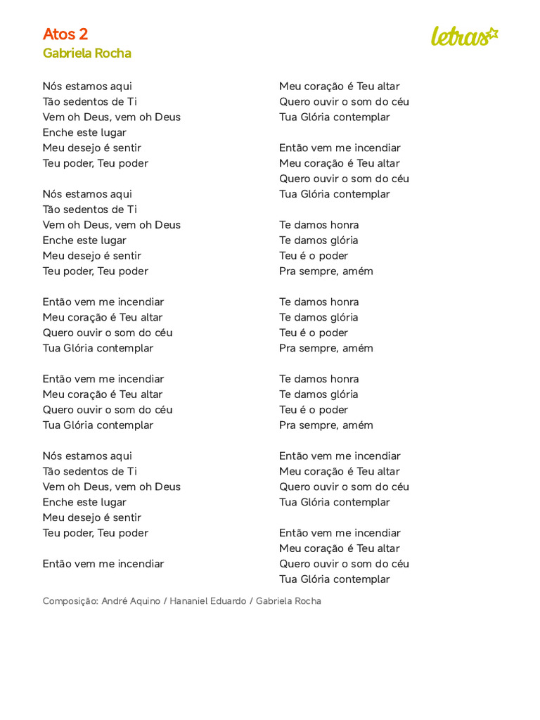 ATOS 2 - Gabriela Rocha (Impressão) | PDF