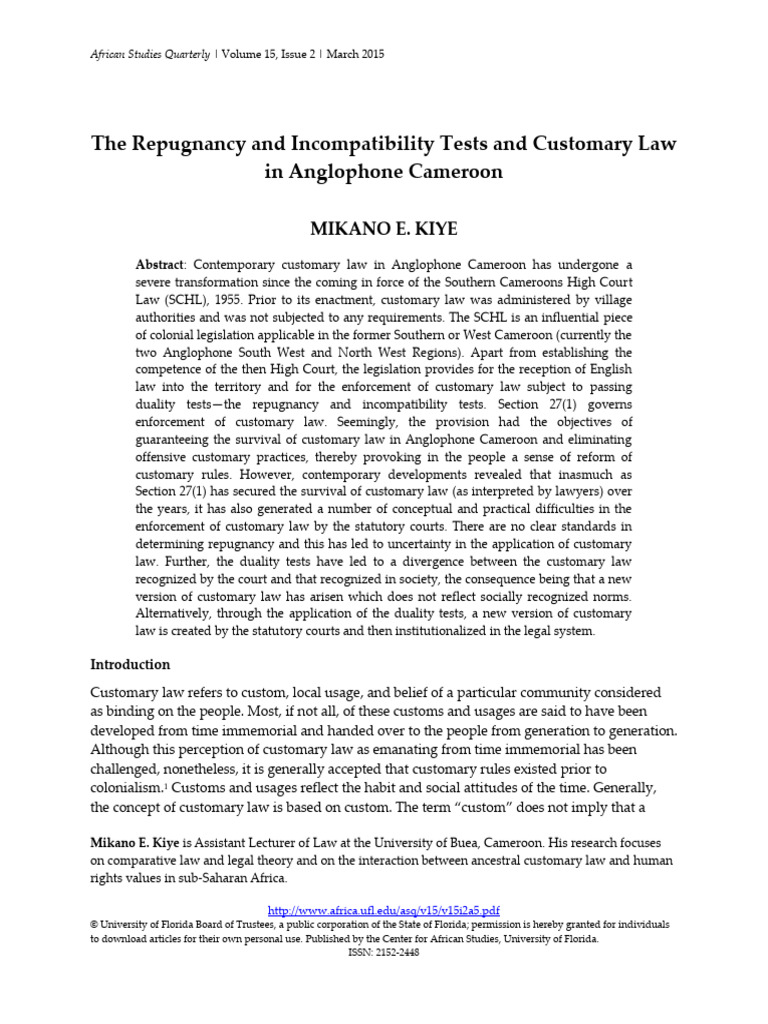Volume 15 Issue 2 Kiye | PDF | Jurisdiction | Marriage