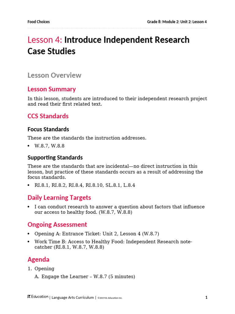 G8M2U2L04 ModuleLessons | PDF | English Studies | Curriculum