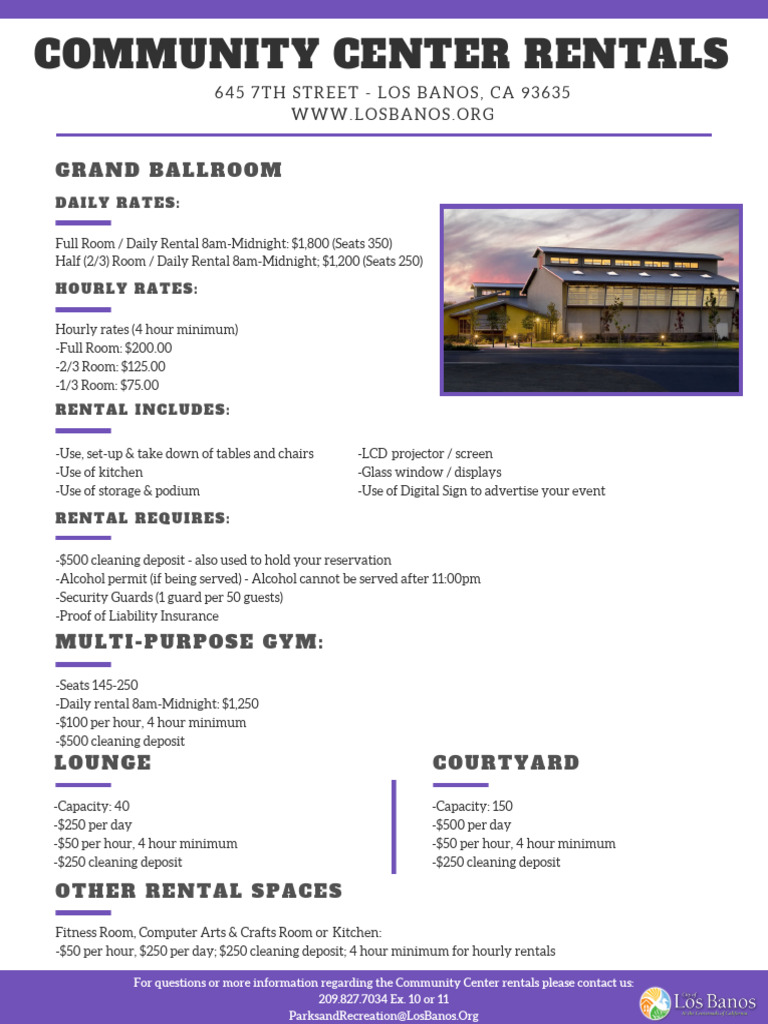 Facility Rentals | PDF