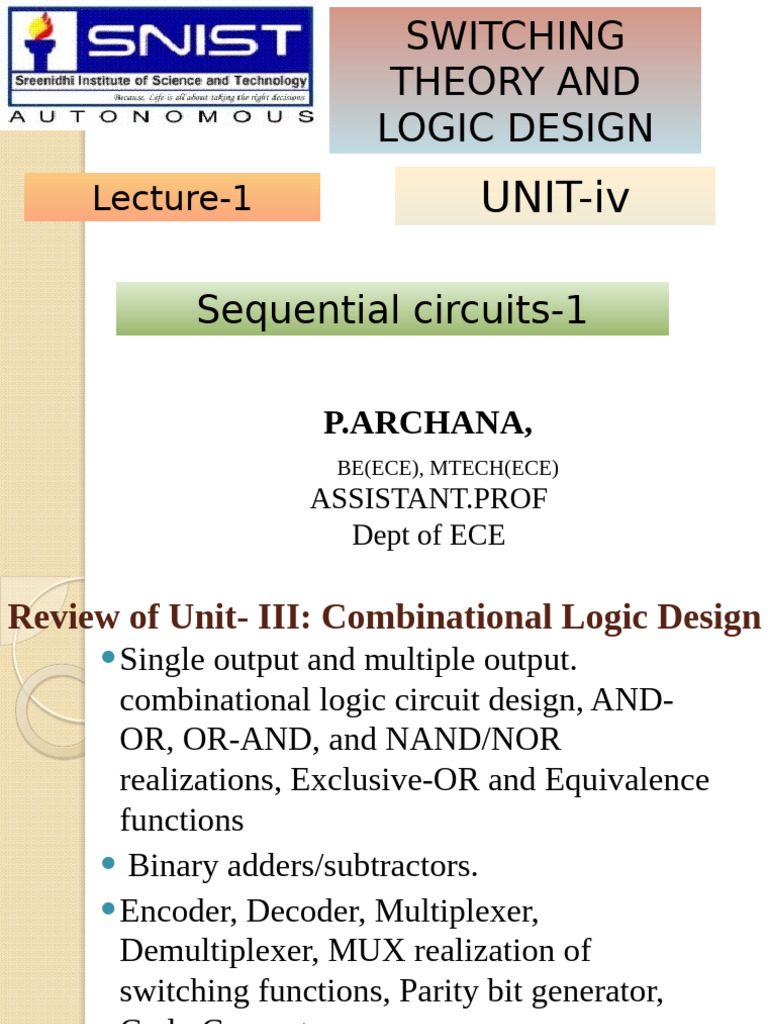 unit-4 (STLD) | PDF | Electronic Engineering | Digital Electronics