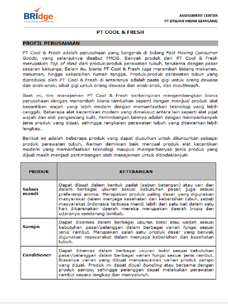 PT. Cool and Fresh | PDF