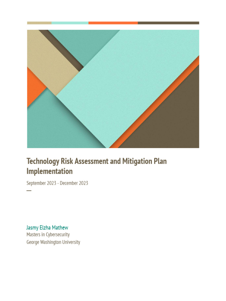 Technology Risk Assessment and Mitigation Plan Implementation | PDF ...