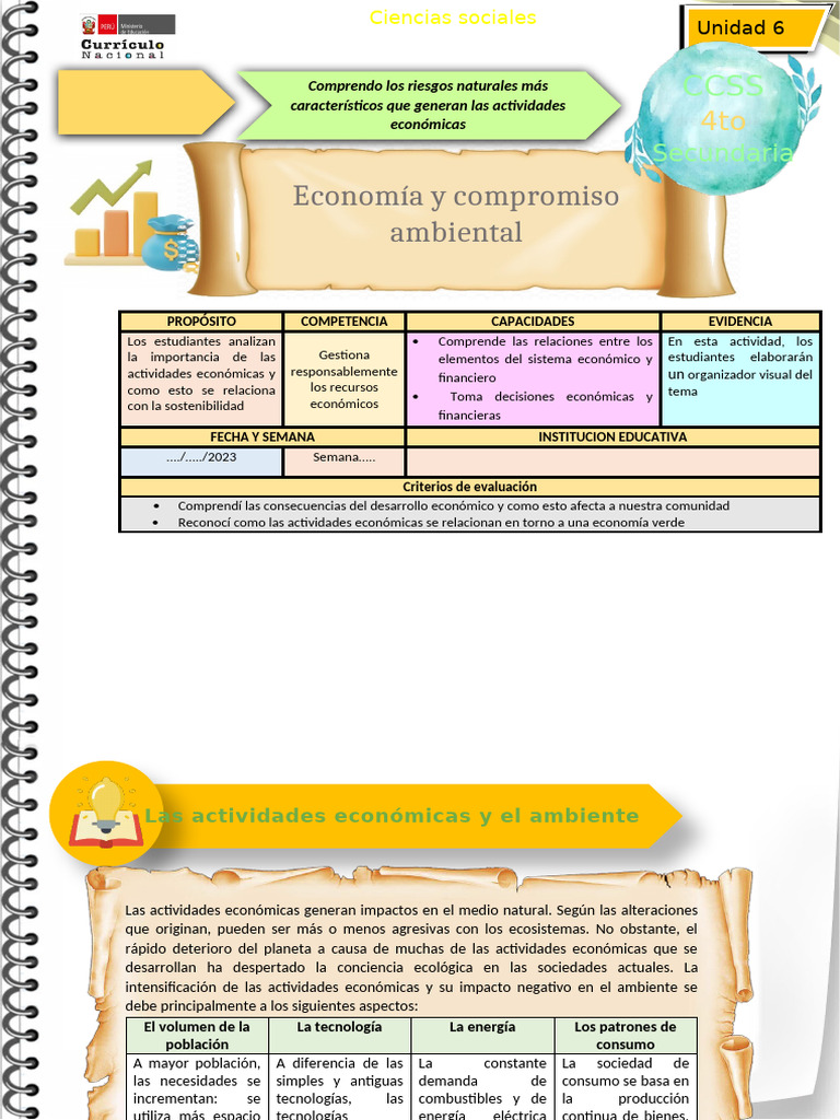 Ficha de Actividad Ccss 4to-Semana 3-2 | PDF | Sustentabilidad | Contaminación