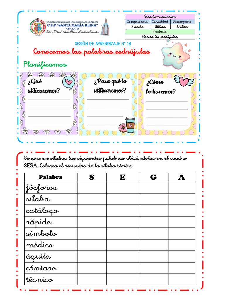 Aprendiendo Palabras Esdrújulas | PDF