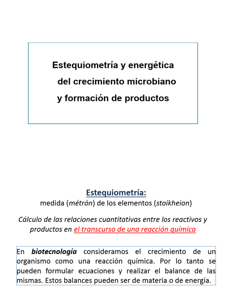 Clase 7 Estequiometría I - 031626 | PDF | Entalpía | Estequiometría