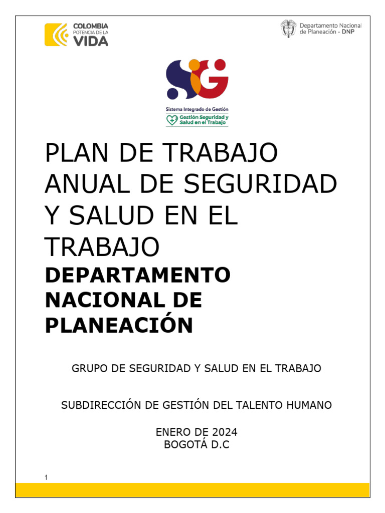 Plan SST 2024 | PDF | Seguridad y salud ocupacional | La seguridad informática