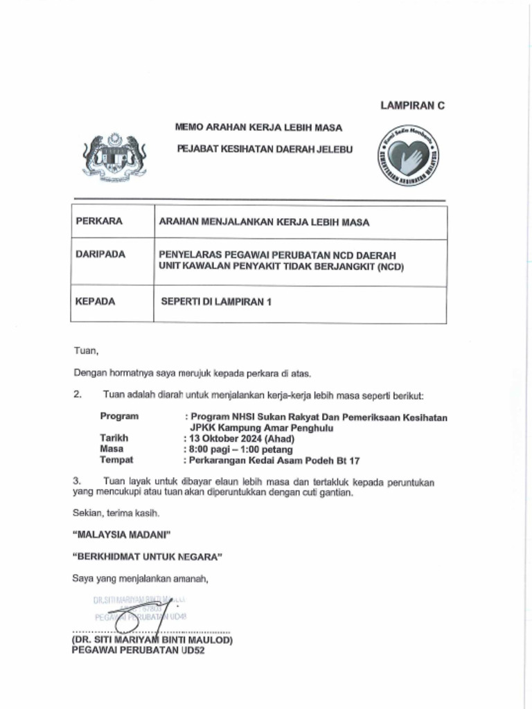 SURAT ARAHAN KERJA_ELM NHSI PROGRAM SUKAN RAKYAT DAN PEMERIKSAAN ...