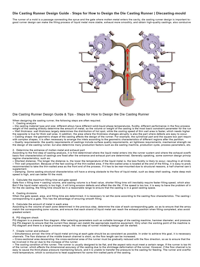 Die Casting Runner Design Guide | PDF | Applied And Interdisciplinary ...