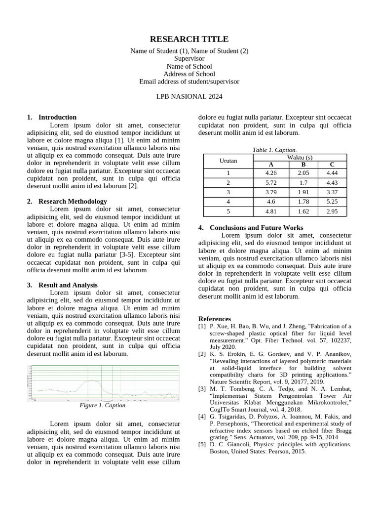 LPB NASIONAL 2024 - Template Extended Abstract | PDF | Materials ...