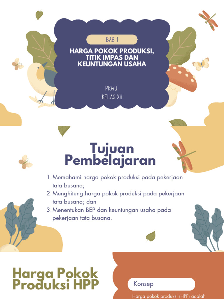 HPP, BEP, dan Keuntungan Usaha PKWU | PDF