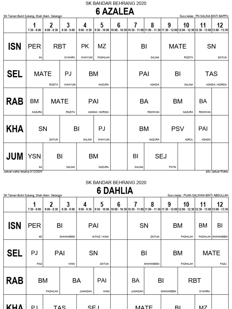 Jw Skbb 2024 Bil 1 Mac 2024 Kelas (1) | PDF