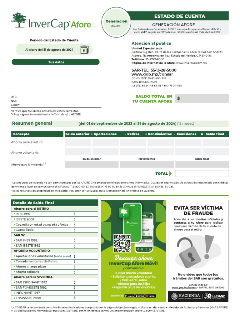 Gestión De Ahorro Y Rendimientos Afore Pdf