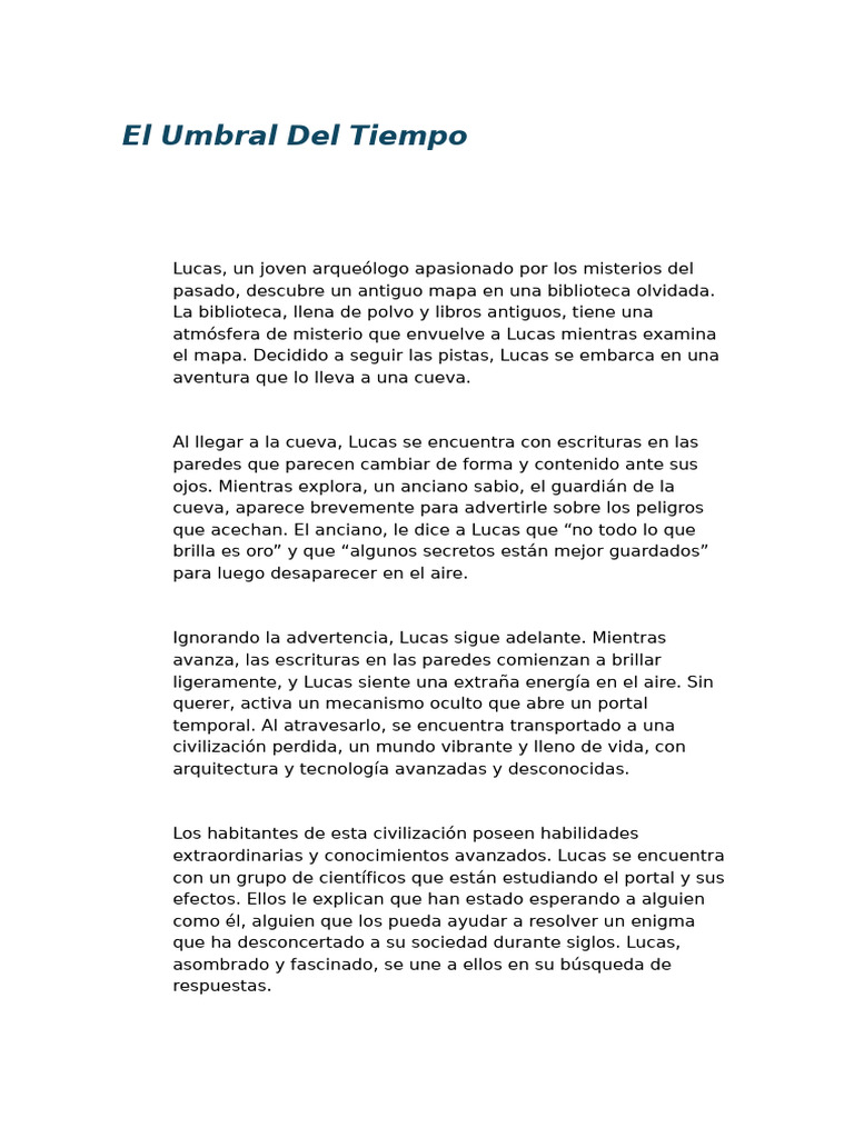 El Umbral Del Tiempo | PDF