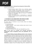 Topic 7. Module 3. PDL Admission and Procedures in The BJMP, Provincial Jils and BUCOR | PDF ...