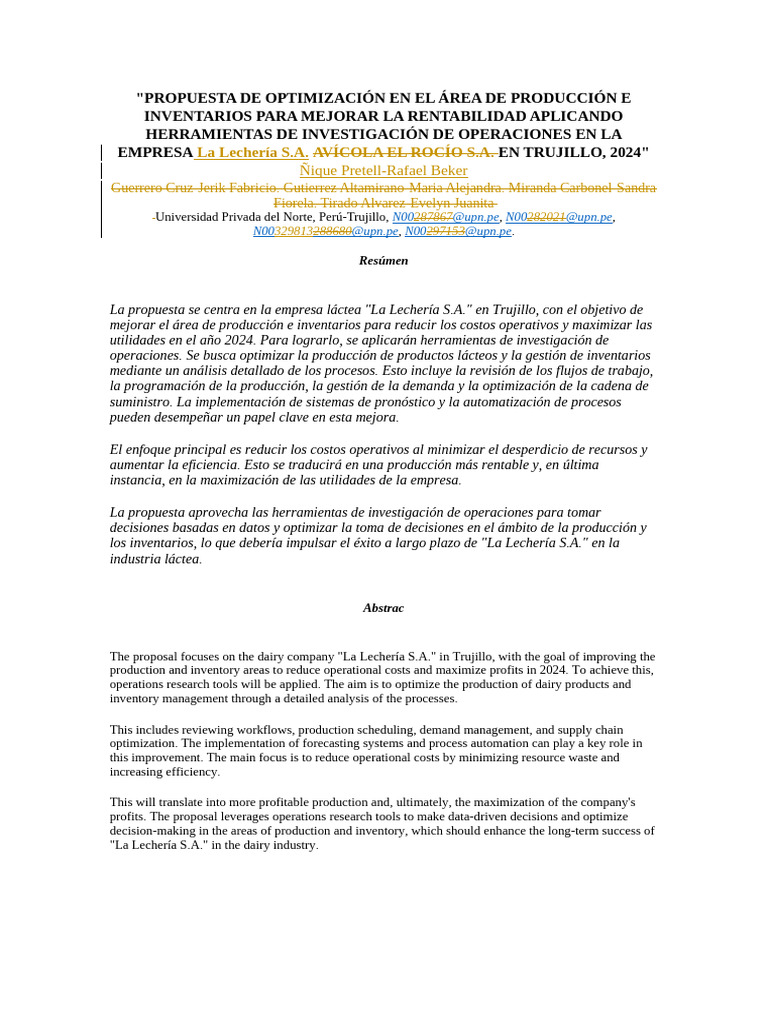 Invope Paper Ef | PDF | Business | Programación dinámica