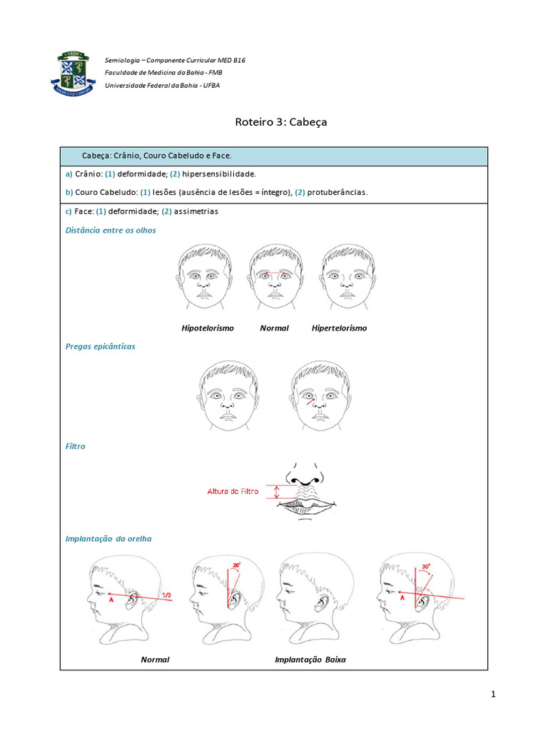 Exame Físico da Cabeça e Face | PDF | Olho humano | Boca