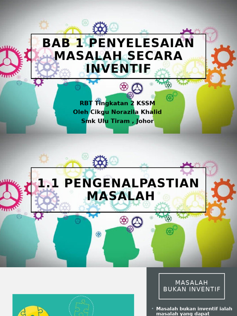 RBT T2 KSSM Bab 1 PENYELESAIAN MASALAH SECARA INVENTIF | PDF