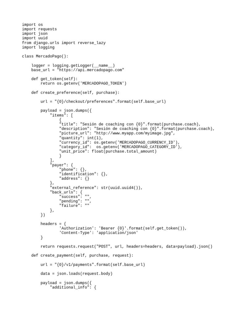 mercadopago | PDF | Computer File Formats | Computing