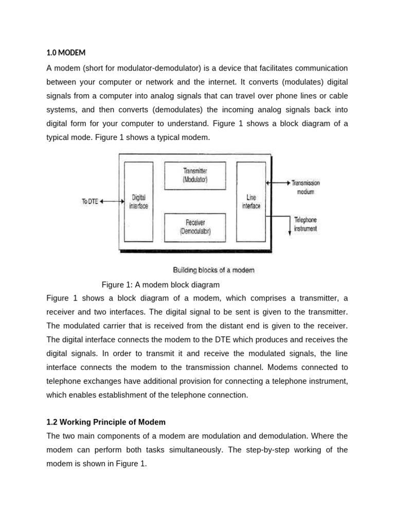 MODEM | PDF | Computer Network | Modem
