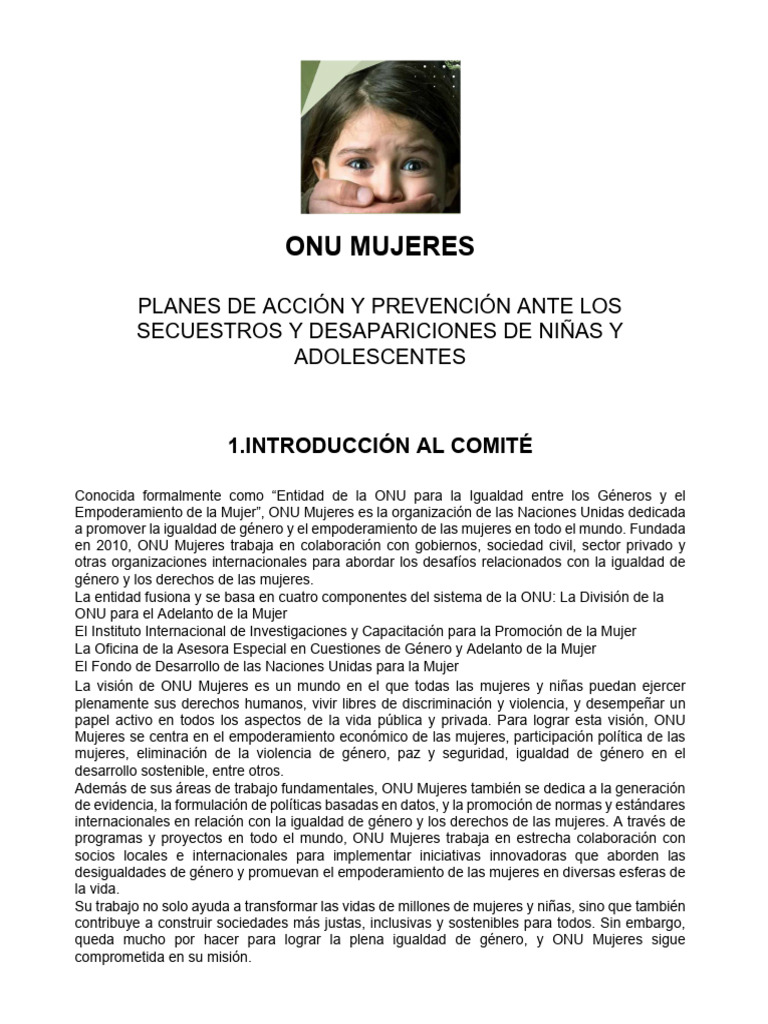 Onu Mujeres GPJ | PDF | Estudios de género | Igualdad de género
