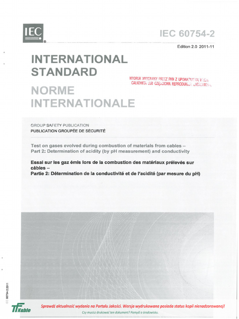 Iec 60754-2 2011 | PDF