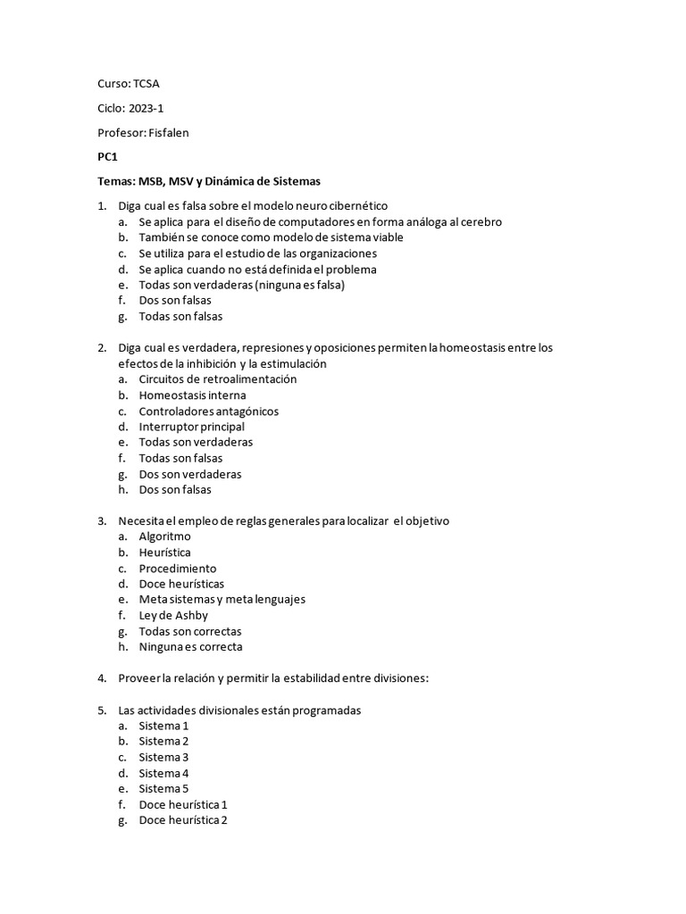 TCSA 2023-1 PC1-2 Fisfalen | PDF | Ciencia cognitiva | Cognición