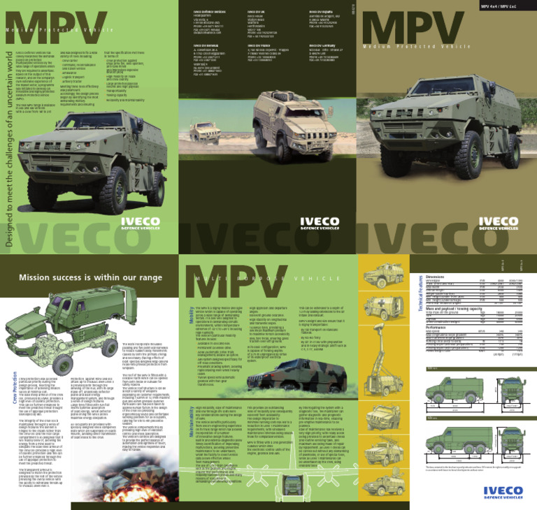 Iveco MPV Medium Protected Vehicle | PDF | Tire | Vehicles
