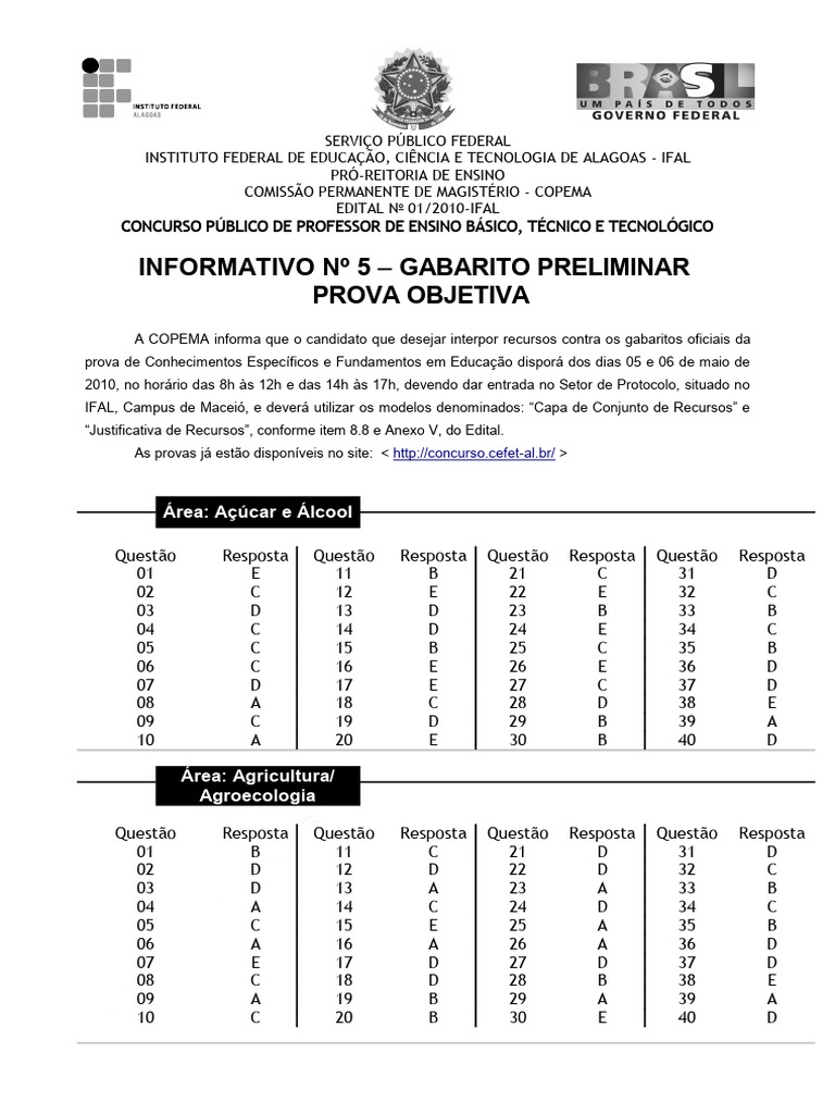 Gabaritos if Al | PDF