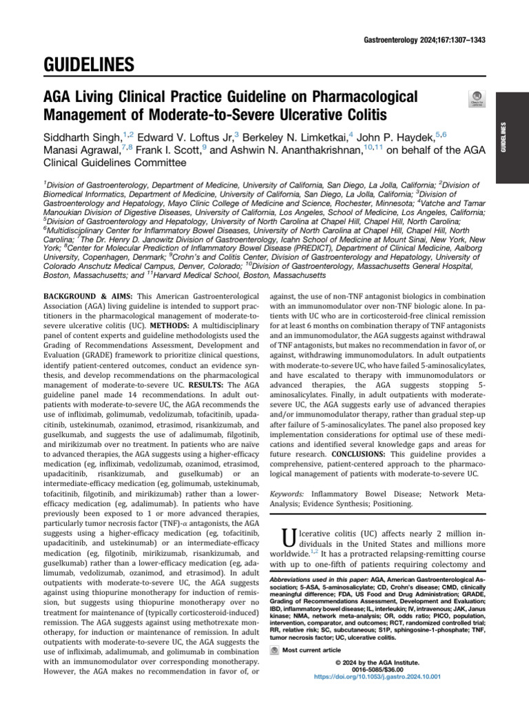 Ulcerative Colitis Management | PDF | Inflammatory Bowel Disease ...
