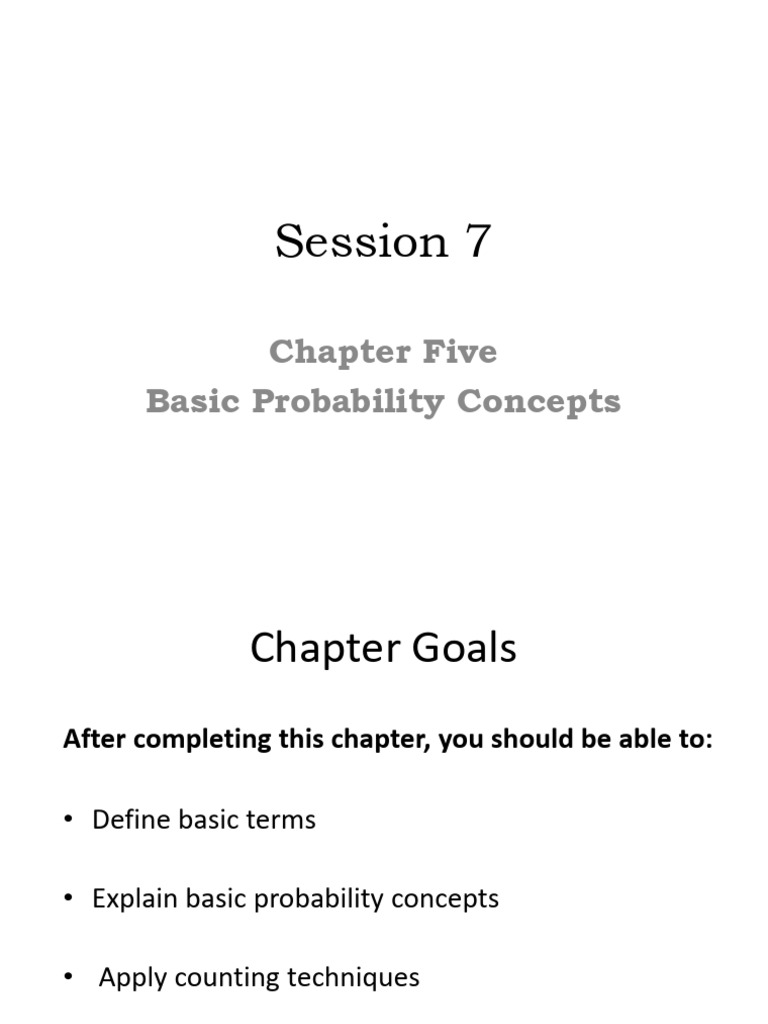 Intro Stat Session 7 | PDF | Probability | Experiment