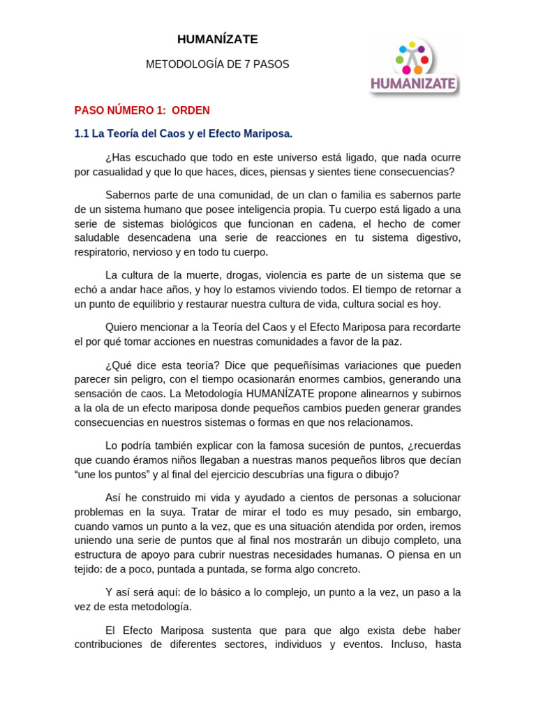 Lectura Paso 1 - Orden - Multiplicadores | PDF | Mente | Aprendizaje
