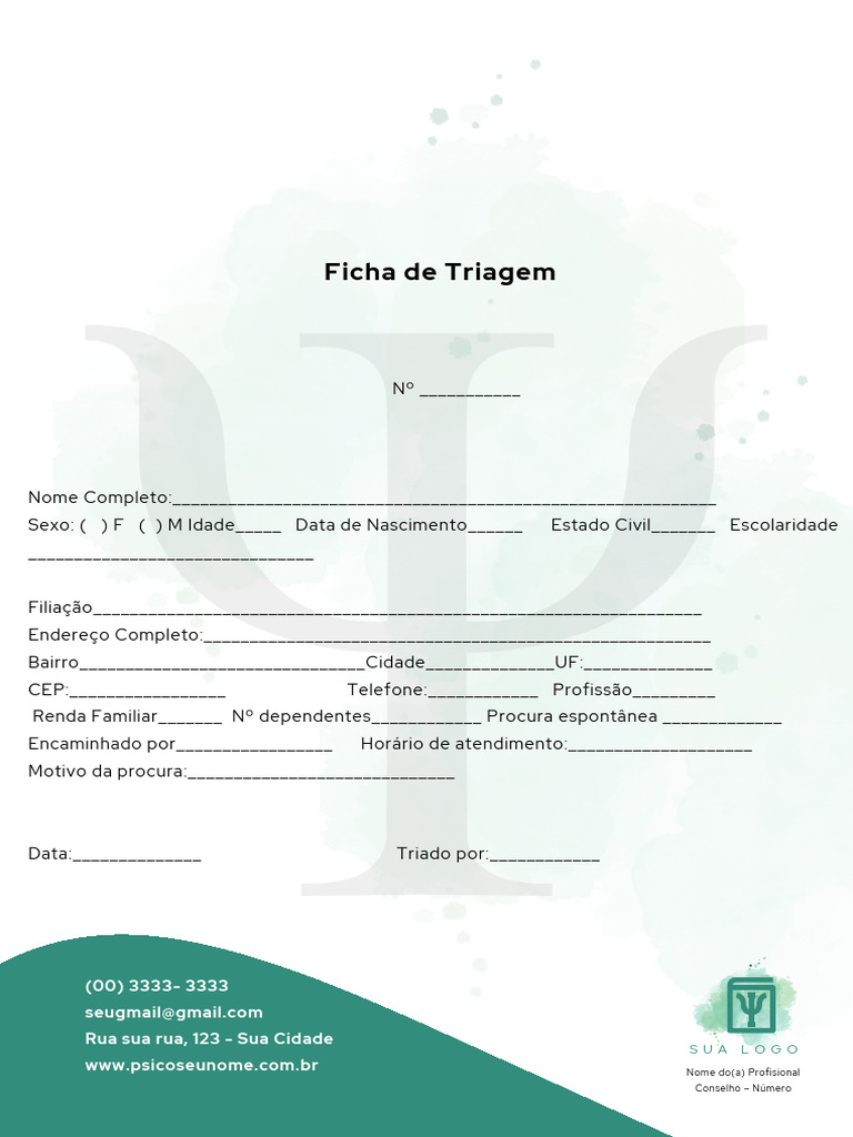 Cópia de Ficha de Triagem | PDF