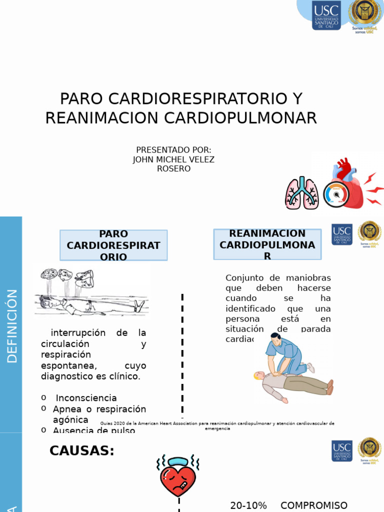 PARO CRP Y RCP | PDF | Reanimación cardiopulmonar | Paro cardíaco