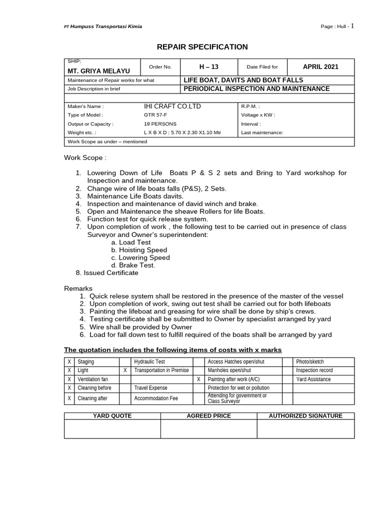 DOCK LIST GRIYA MELAYU MUALIM III | PDF | Ships