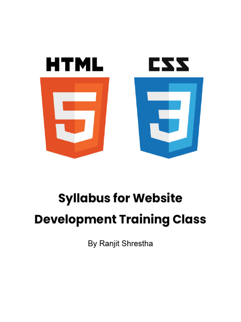 Syllabus for Website Development Training Class | PDF | Html Element | Html