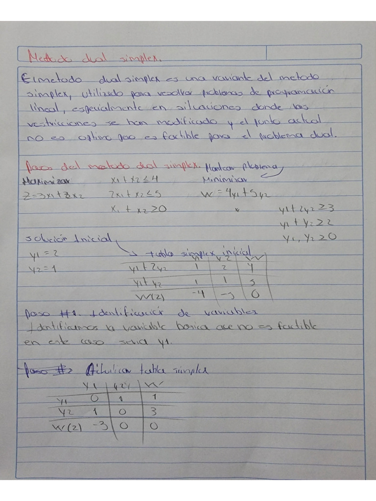 Método Dual Simplex | PDF