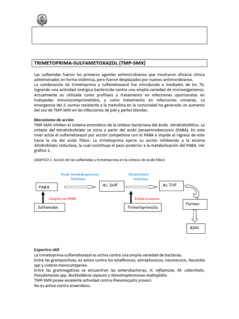Trimetoprima-Sulfametoxazol (TMP-SMX) | PDF | Medicina CLINICA ...