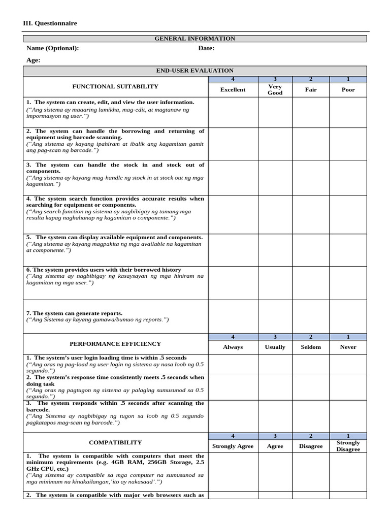 SYNC LAB Questionnare2 | PDF