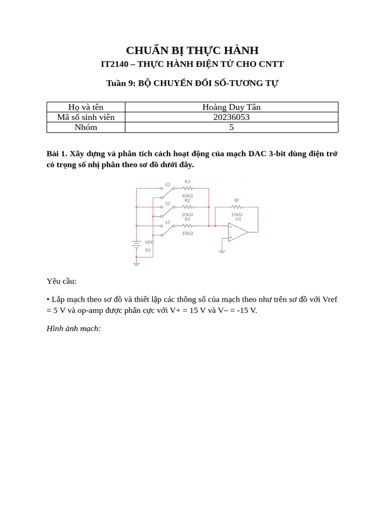Lab 09 - [Họ và tên] - [MSSV] - [Nhóm] - 152025 | PDF