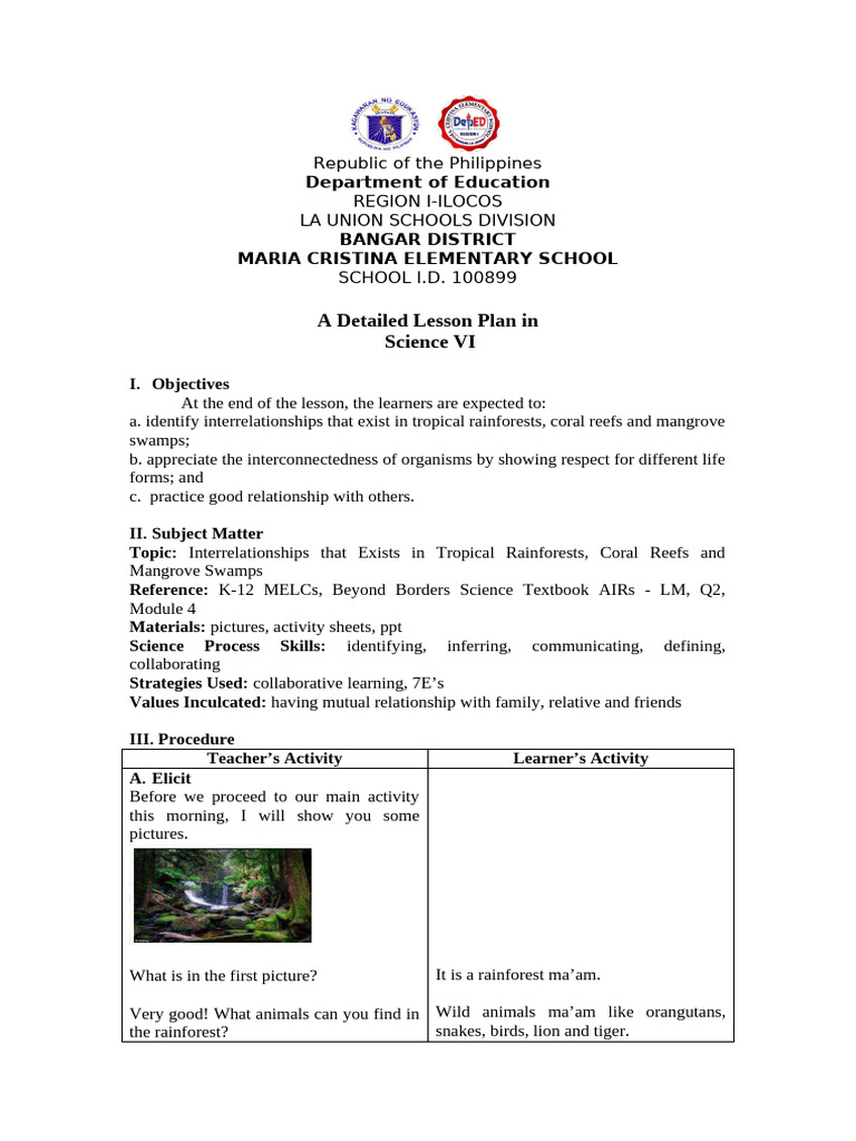 7Es-LESSON-PLAN-IN-SCIENCE | PDF | Predation | Parasitism