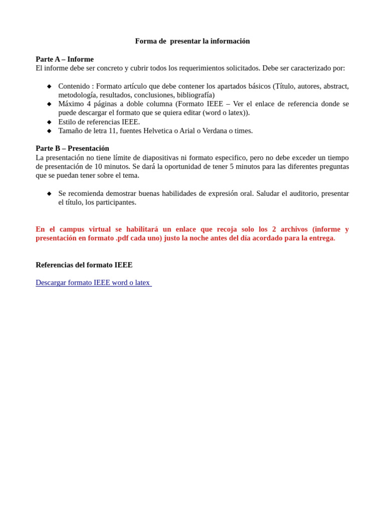 Formatos de Presentación | PDF