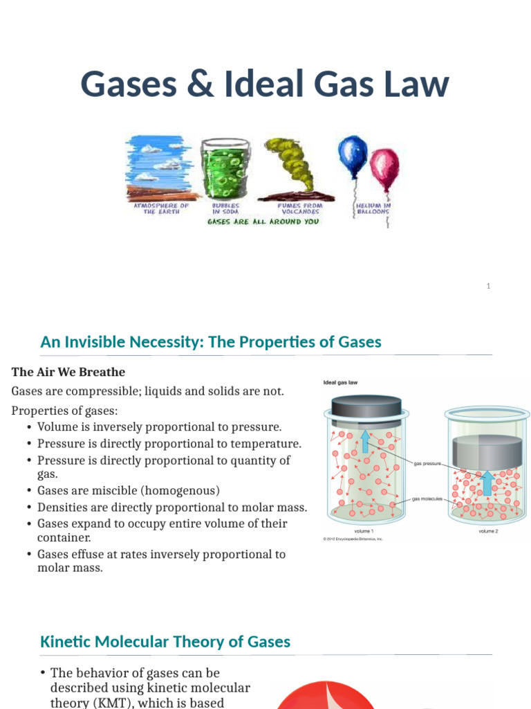 Ideal Gas Slides | PDF | Gases | Mole (Unit)